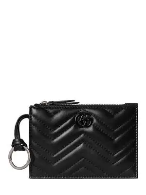 Gucci Gg Marmont Zip Key Pouch - Black