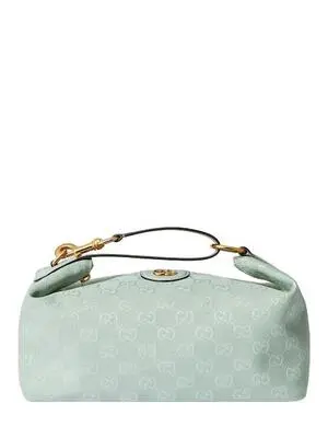Gucci Gucci Vanity Medium Top Handle Bag Icy Blue Gg Canvas