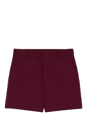 Gucci Wool Crêpe Shorts With Logo Embroidery - Bordeaux