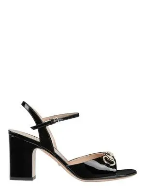 Gucci Horsebit Mid-heel Sandal - Black