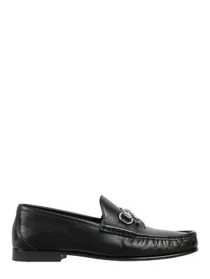 Gucci Horsebit 1953 Leather Loafer With Charm - Black