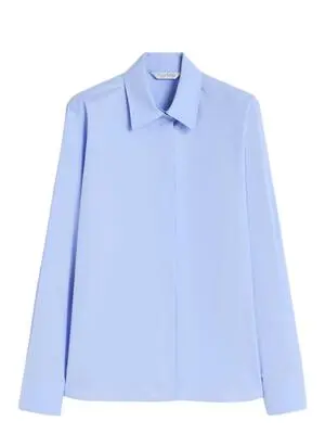 Max Mara Cotton Poplin Shirt - Light Blue
