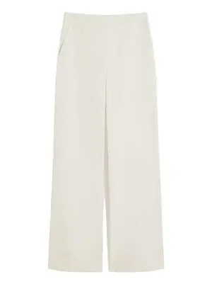 Max Mara Straight-fit Cotton Twill Trousers - Ivory