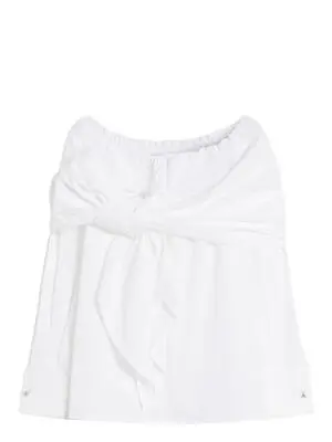 Max Mara Cotton Blouse With Stole - Optical White