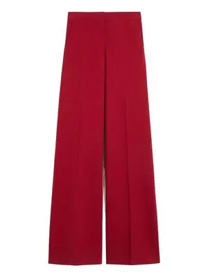 Max Mara Compact Jersey Trousers - Dark Red