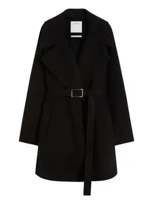 Max Mara Short Wool Coat Black
