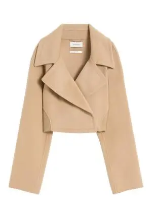Max Mara Short Wool Cropped Jacket - Caramel