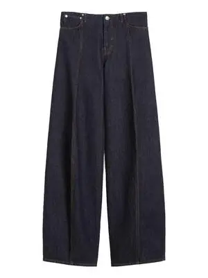 Max Mara Oversized Low-rise Trousers - Midnightblue