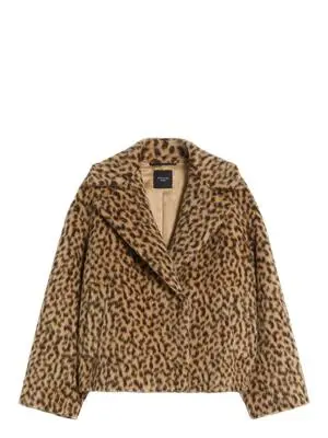 Max Mara Patterned Wool-blend Pea Coat - Camel