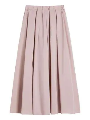 Max Mara Long Pleated Taffeta Skirt - Antique Rose