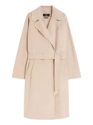 Max Mara Double-faced Wool-blend Robe Coat - Sand
