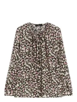 Max Mara Printed Silk Crepe De Chine Shirt - Pink