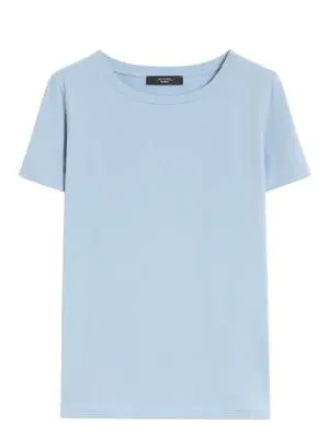 Max Mara Basic Cotton Jersey T-shirt - Light Blue