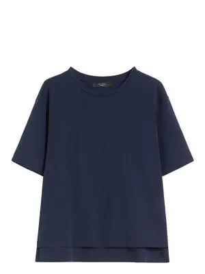 Max Mara Cotton Jersey Boxy T-shirt - Navy