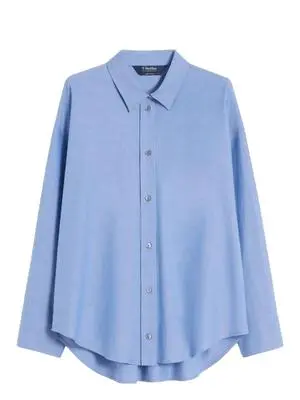 Max Mara Cotton Oxford Shirt - Light Blue