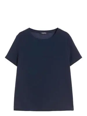 Max Mara Satin T-shirt - Midnightblue