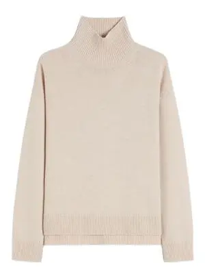 Max Mara Wool And Cashmere Polo-neck Sweater - White