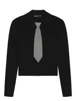 SPENCER BADU Knit Tie Shirt - Black