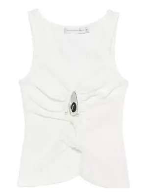 Christopher Esber Crystal-pendant Tank Top - White