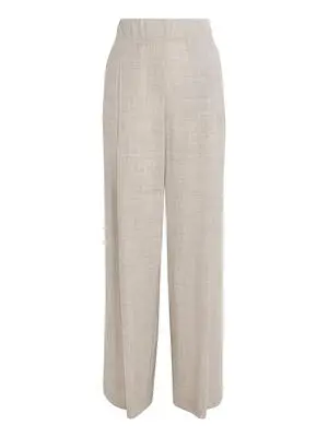 Lafayette 148 New York Wool-cashmere Wide-leg Trousers - Beige