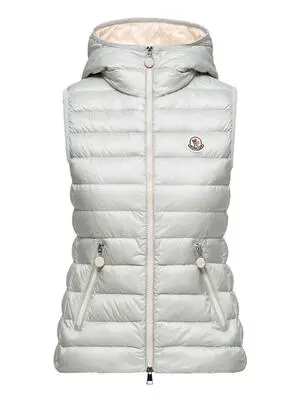 Moncler Glygosse Hooded Down Vest - Grey