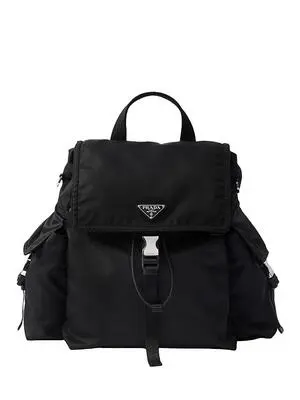 Prada Re-nylon And Leather Backpack - Black