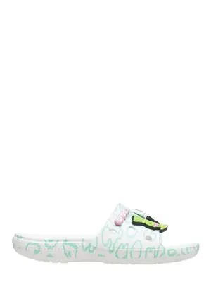 CROCS Classic Slide Ron English Party Animals Cheetah - White/green