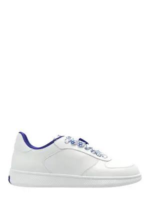 Burberry Terrace Leather Sneakers - White/blue