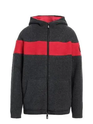 Giorgio Armani Virgin Wool Cashmere Blend Hooded Sweatshirt - Grey