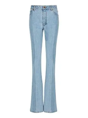 Balmain High-waisted Straight Jeans - Blue