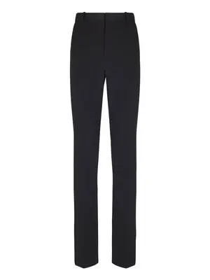 Balmain Wool Darted Trousers - Black