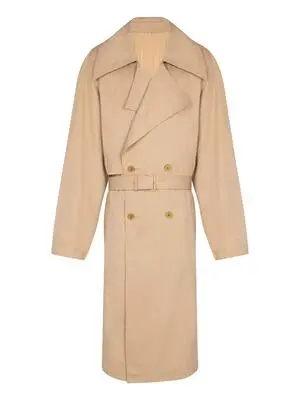 Balmain Cotton Canvas Trench Coat - Beige