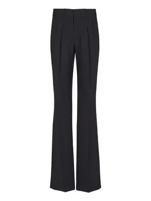 Balmain Wool Straight-leg Trousers - Black