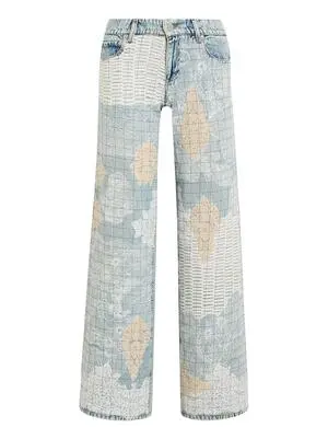 Alice + Olivia Trish Wide-leg Jeans - Light Denim