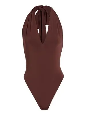 Alice + Olivia Stretch-jersey Bodysuit - Chocolate