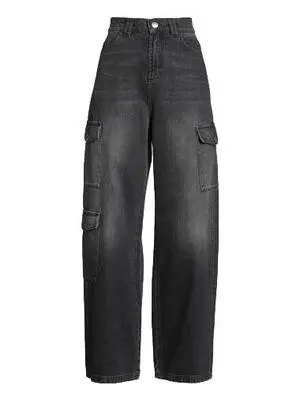 Pinko Cotton Cargo Jeans - Black