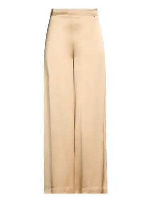 OTTOD'AME Wide Leg Viscose Pants - Beige