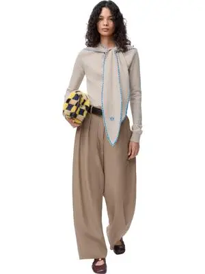 Loewe Barrel Trousers In Wool - Sand