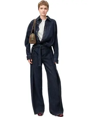 Loewe Draped Denim Shirt - Indigo Blue