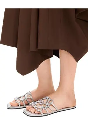 Loewe Petal Anagram Slide - Silver
