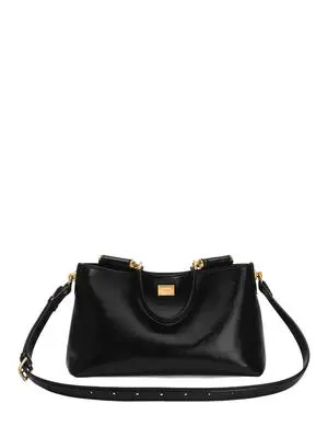 Dolce & Gabbana Vittoria Calfskin Handbag - Black