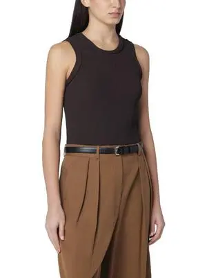 Loewe Ribbed Viscose-blend Tank Top - Brown