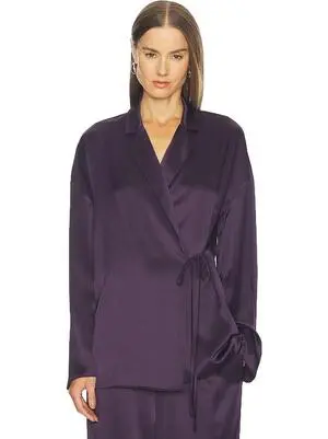SRG Finley Silk Top - Dark Plum