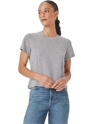 Splendid Louisa Short Sleeve Stripe Tee - White