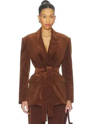 Monse Deconstructed Lapel Tailored Jacket - Brown