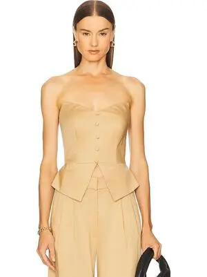 ZULEYHA KURU Desmia Corset Top - Beige