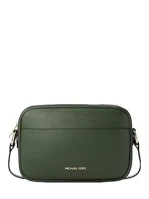 Michael Kors Jet Set Pebbled Leather Camera Crossbody Bag - Green