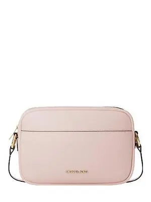 Michael Kors Jet Set Pebbled Leather Camera Crossbody Bag - Pink