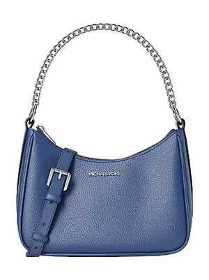 Michael Kors Large Pebbled Leather Convertible Crossbody Bag - Blue