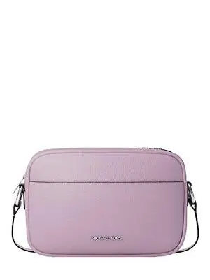 Michael Kors Pebbled Leather Camera Crossbody Bag - Purple
